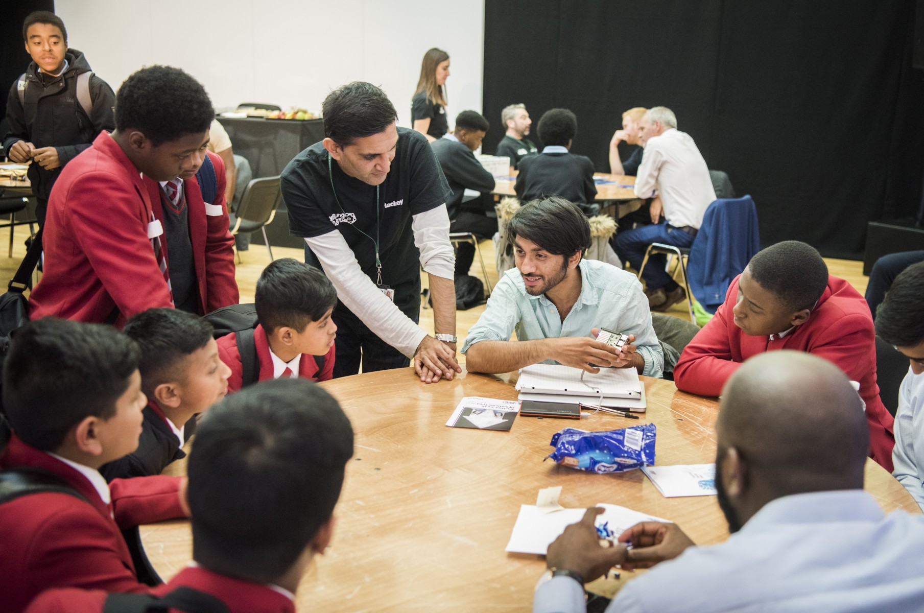 Young men inspired for future careers