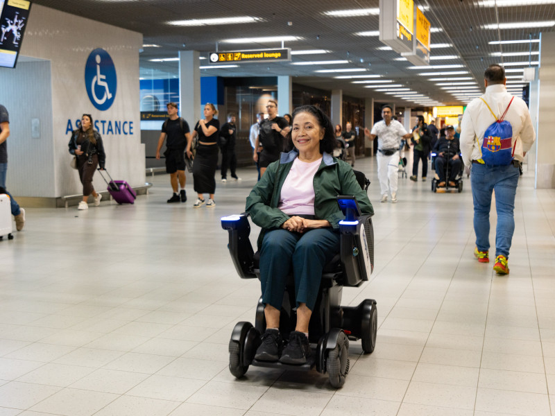 Self-driving wheelchairs bring travellers to their gate at Schiphol