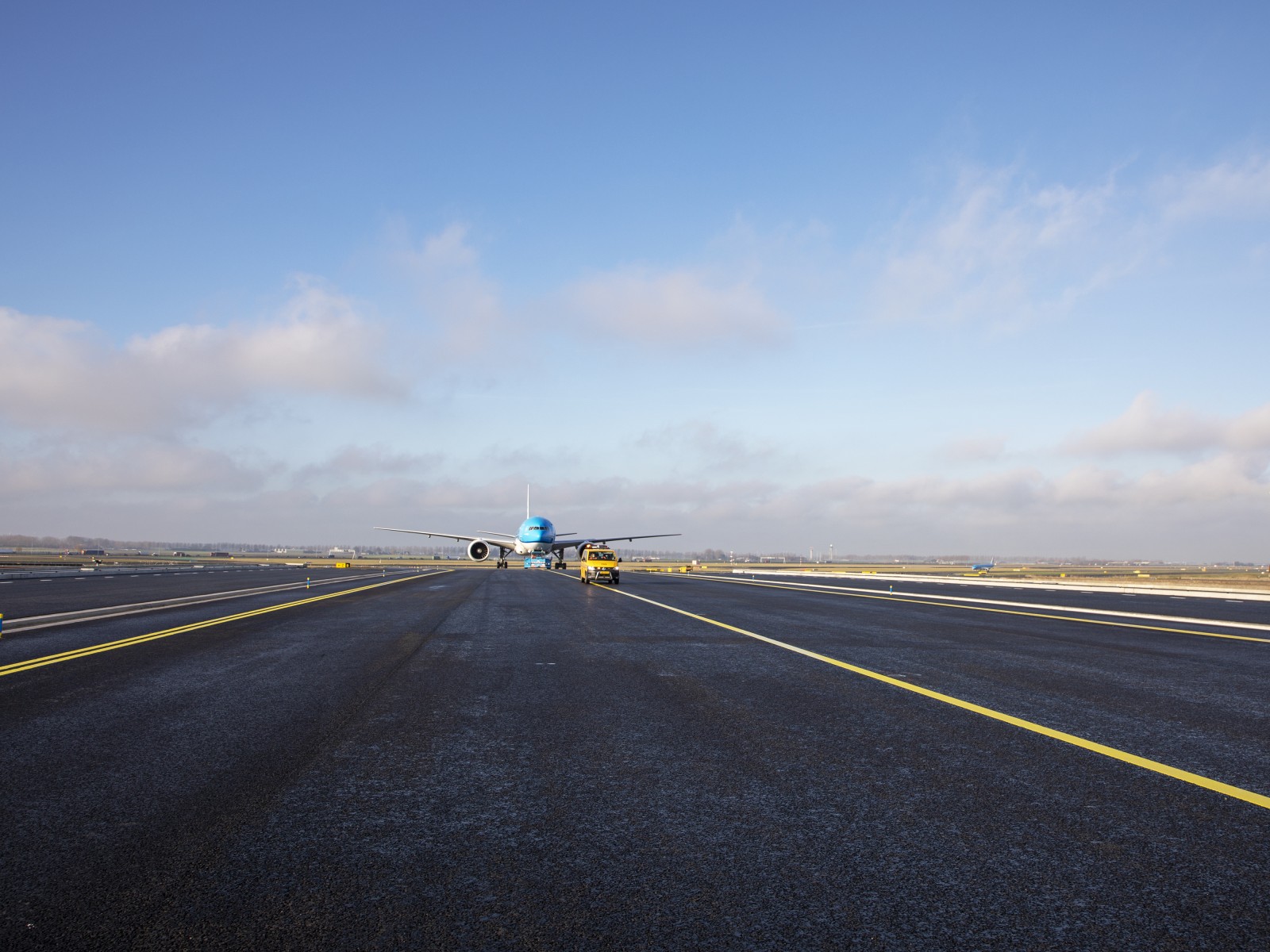 New aircraft bridge over the A4 now being used by taxiing planes at ...