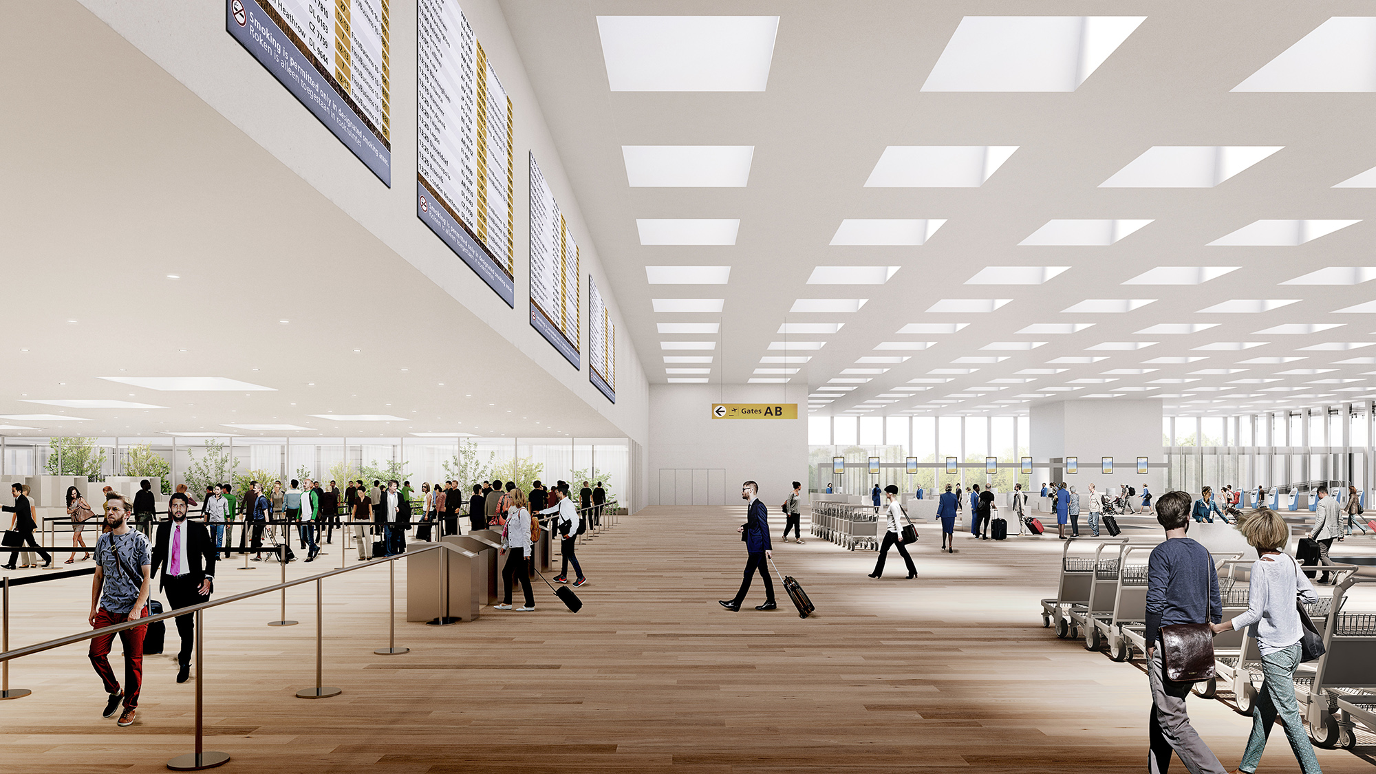 Beelden van de nieuwe terminal van Schiphol