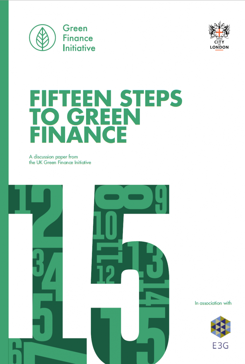 BRITAIN MUST BECOME A GLOBAL HUB FOR GREEN FINANCE