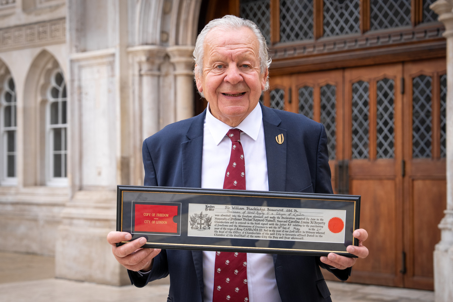 Rugby legend Bill Beaumont receives Freedom of the City of London